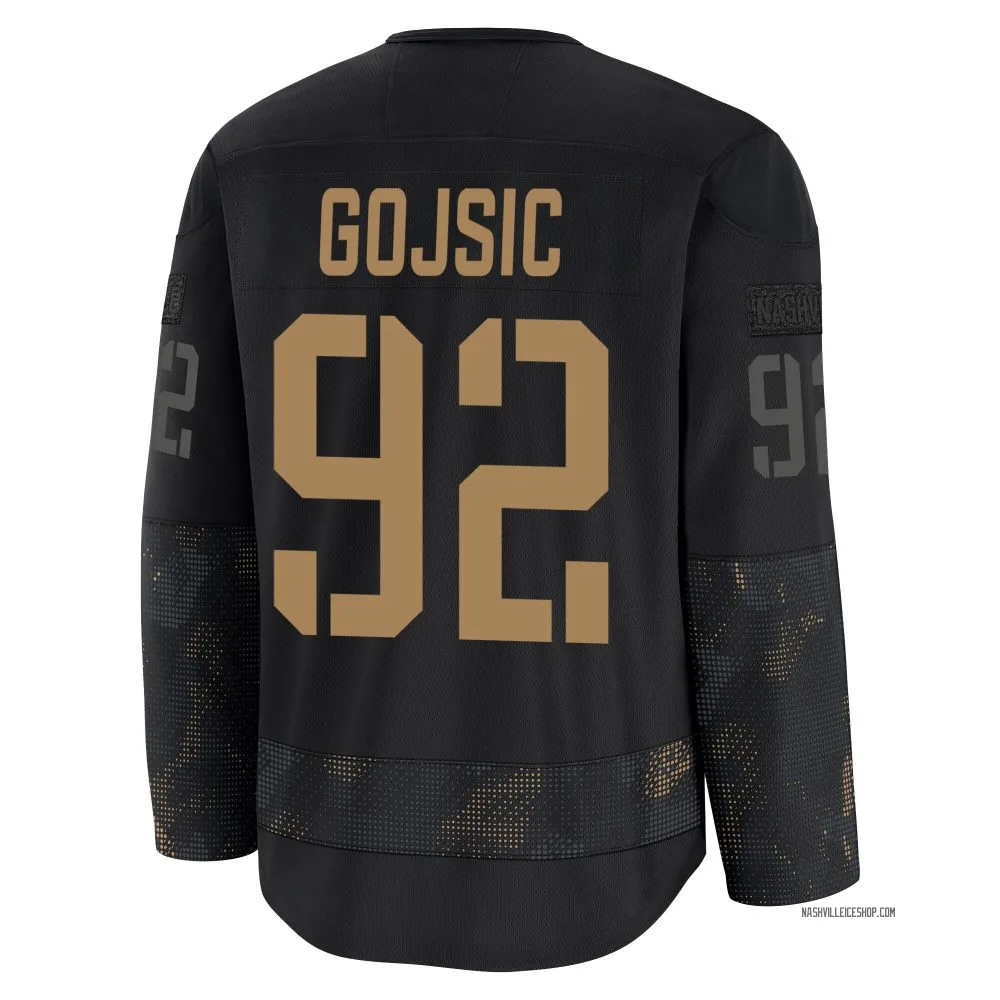 Premium Hiroki Gojsic Black Nashville Predators 2024 Military ...